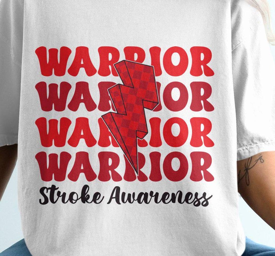 Stroke Warrior Svg, Stroke Awareness Svg Png, Red Ribbon Svg Cricut ...