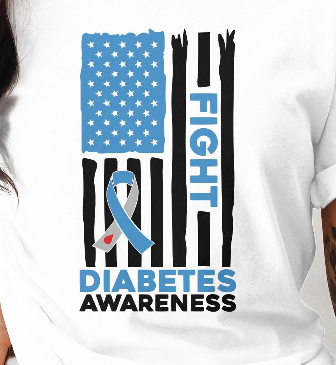 Type 1 Diabetes Flag Svg, Diabetes Awareness Svg Png, Blue Ribbon Svg ...