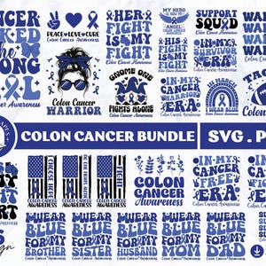 Colon Cancer Awareness Svg Png Bundle, Colon Cancer Warrior Support Png ...