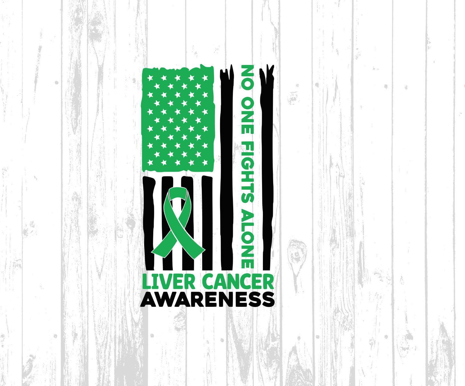 Liver Cancer Flag Svg, Liver Cancer Awareness Svg Png, Emerald Green ...