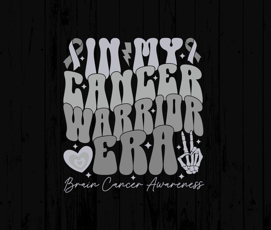 In My Cancer Warrior Era Svg Png, Brain Tumor Awareness Svg Png, Grey ...