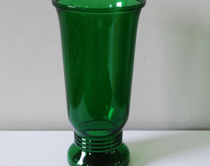 50's EMERALD Green Napco Glass Vase - Etsy