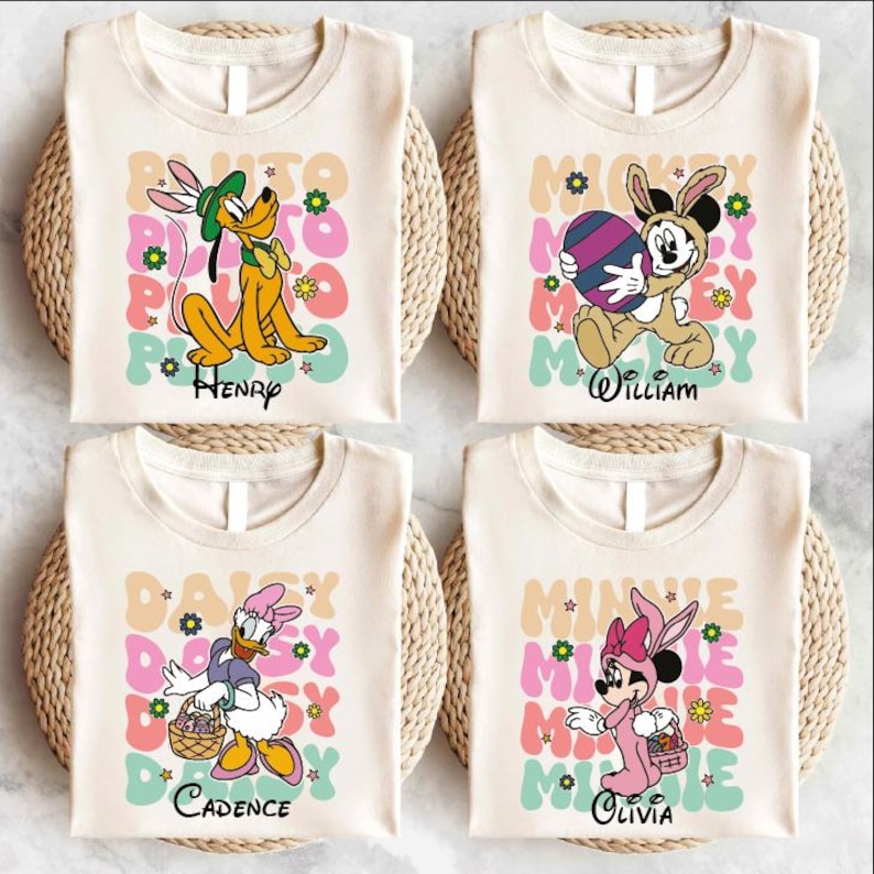 Personalized Easter Mickey and Friends Matching Family Shirts - Etsy