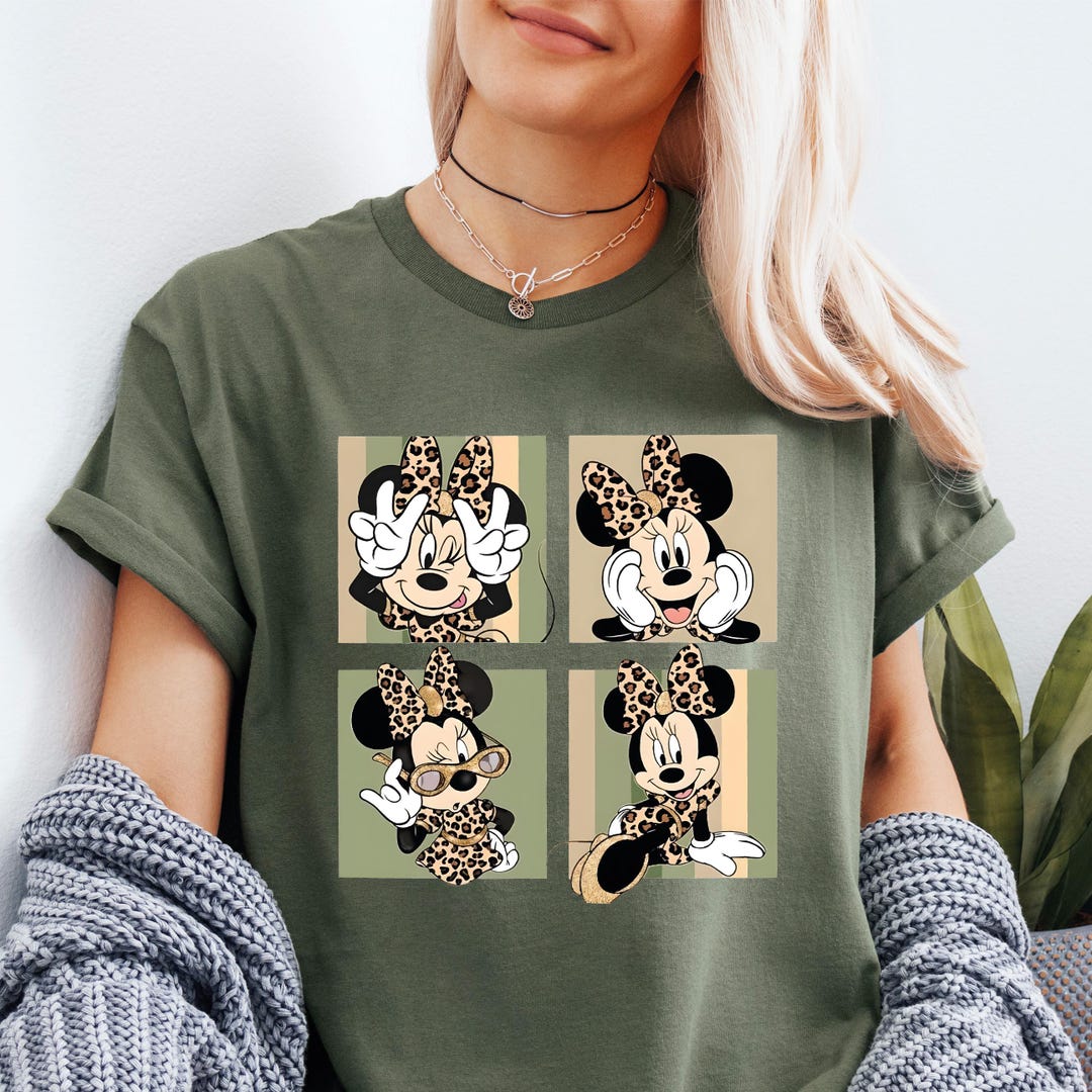 Leopard Print Minnie Mouse Shirt, Cute Disney Mom Shirt, Leopard Minnie ...