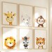Set of 6 Safari Posters - Nursery Jungle Animal Poster, Wall Art for ...