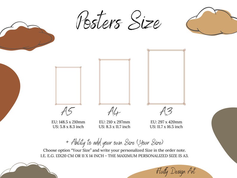 Set of 4 Chibi Weather Poster - Nursery Decor, Kids Room Decor ...