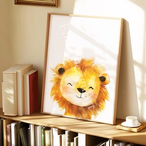 Set of 6 Safari Posters - Nursery Jungle Animal Poster, Wall Art for ...