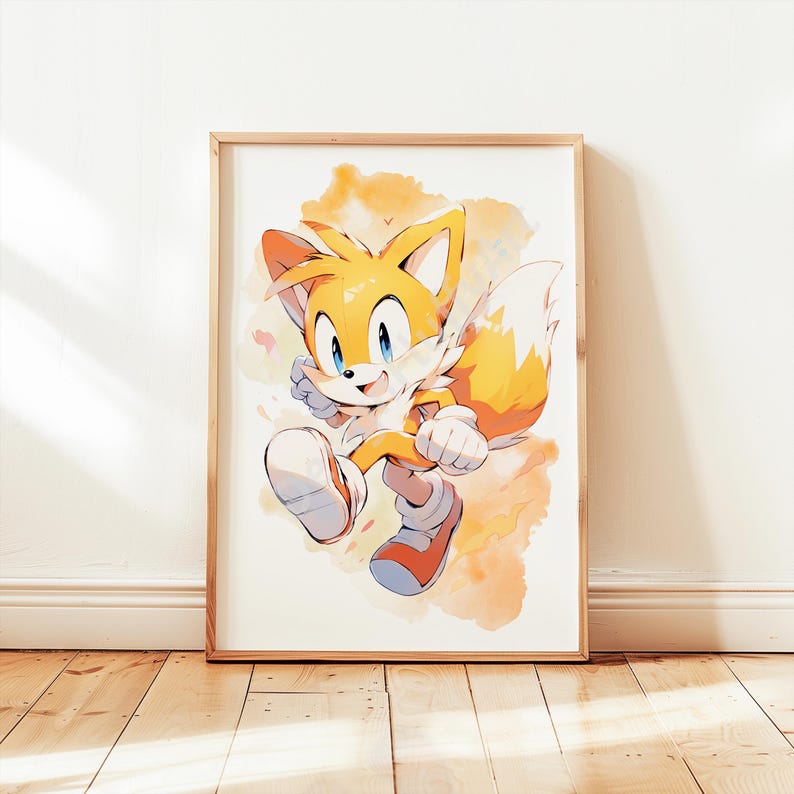 3 Sonic the Hedgehog Prints for Kids, Boys Room, Nursery Sonic Poster ...