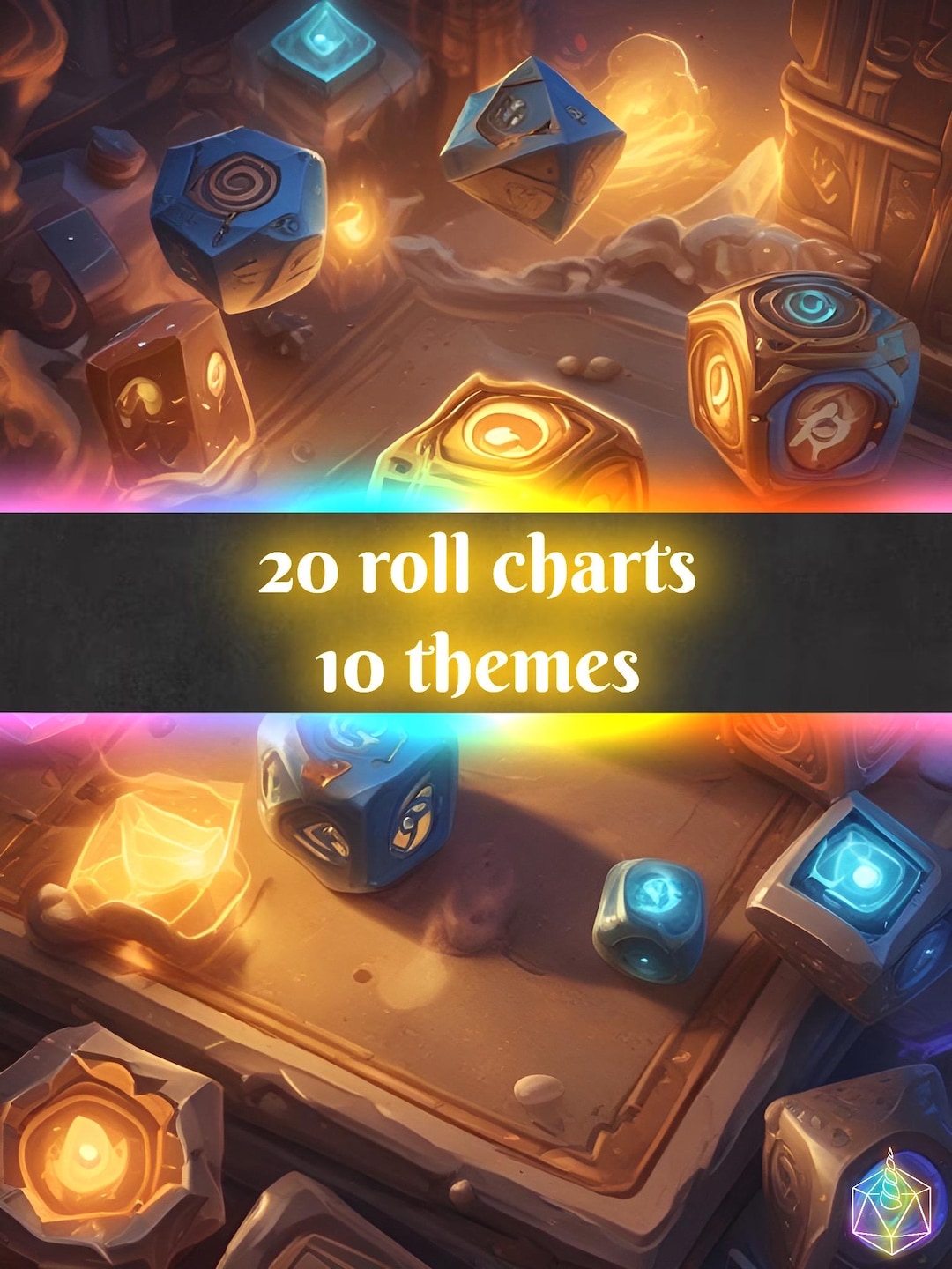 Pack of 20 Roll Charts for Dungeon Master RPG English Gamemaster D20 - Etsy