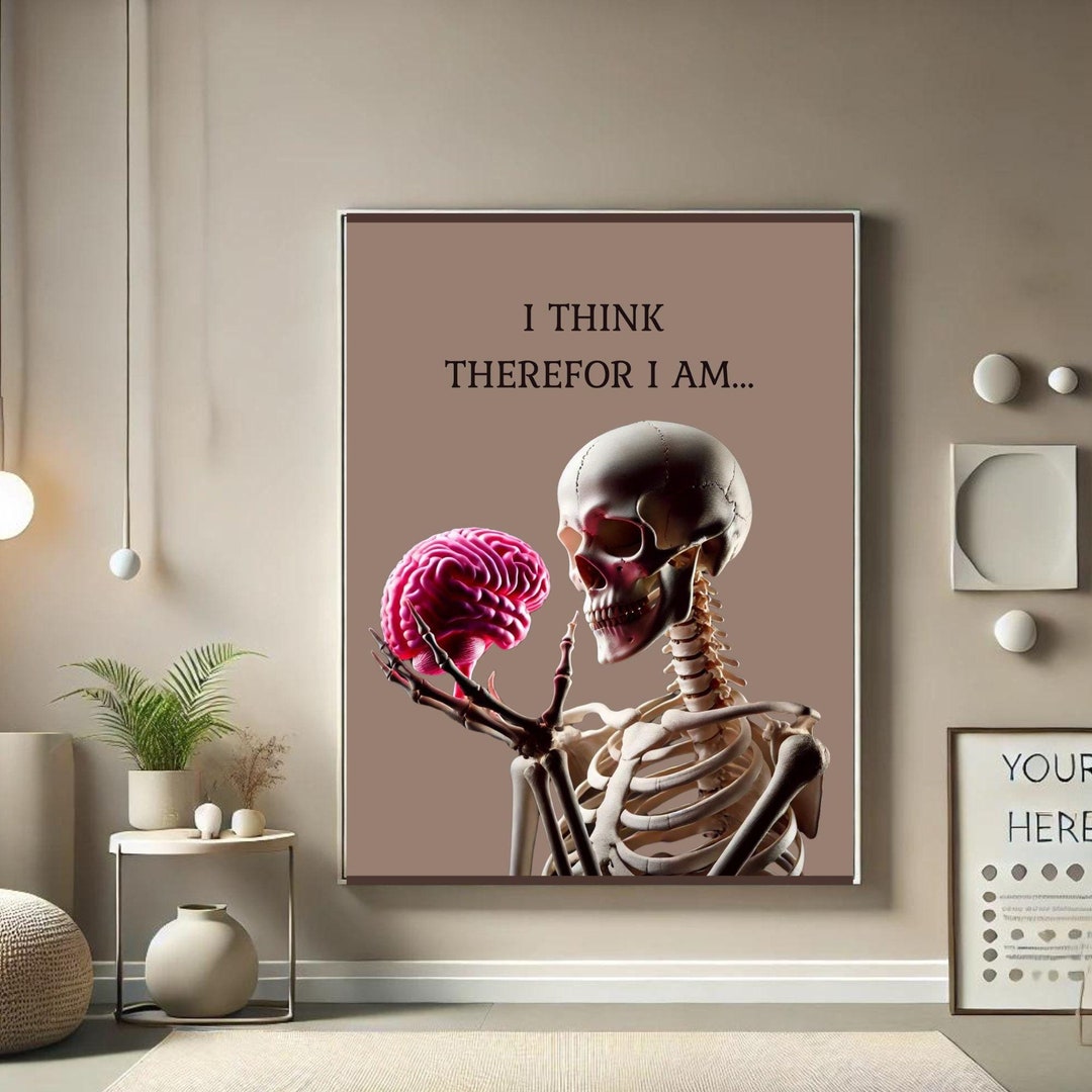 Skelator Wall Print, Quote Wall Art, Philosophy Digital Download Wall ...