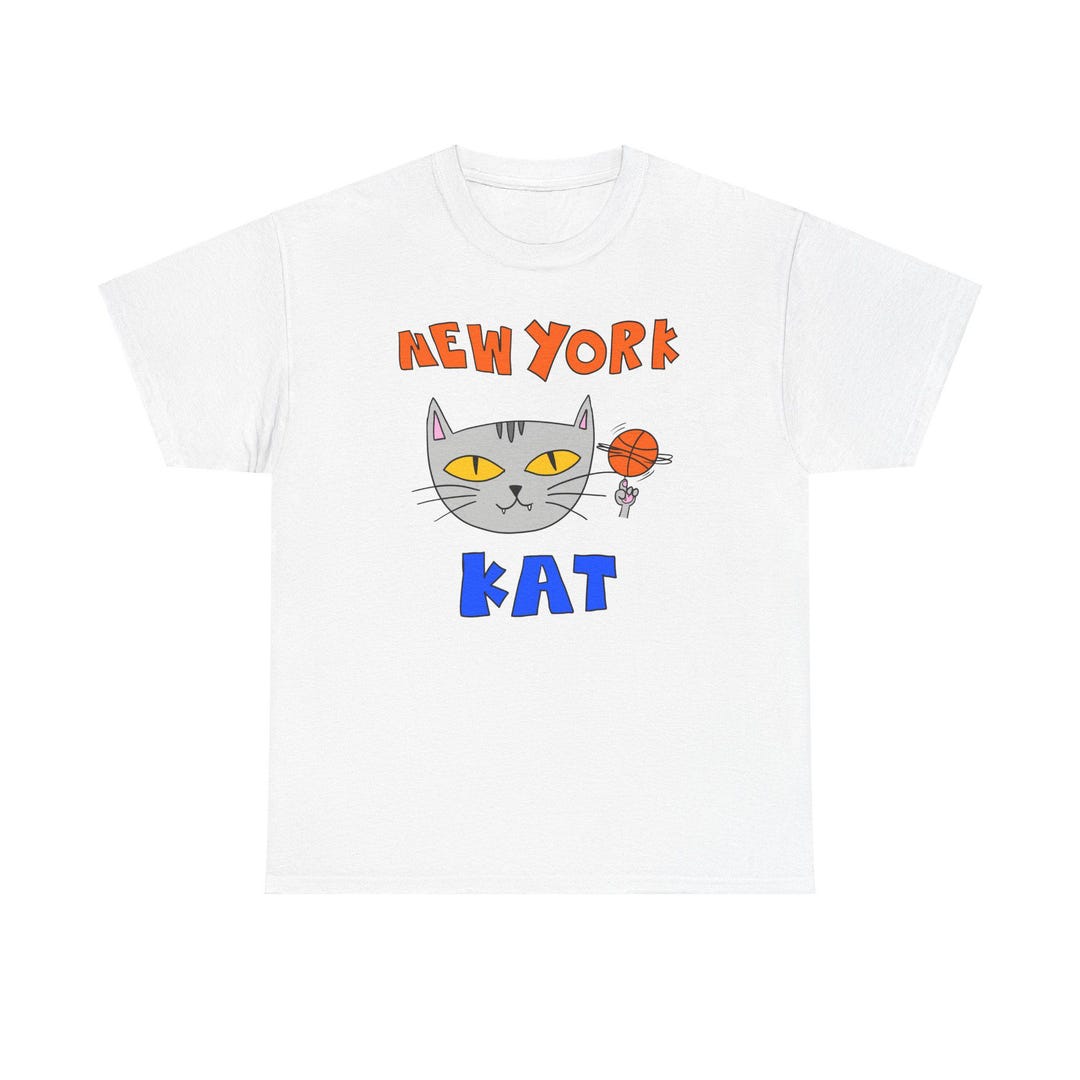 Basketball Cat Graphic Tee: 'KAT' Knicks Fan Unisex T-shirt - Etsy