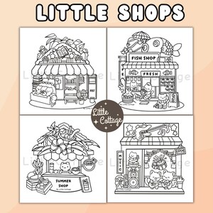Little Shops: 10 Super Cute Coloring Pages | Charming Shops With ...