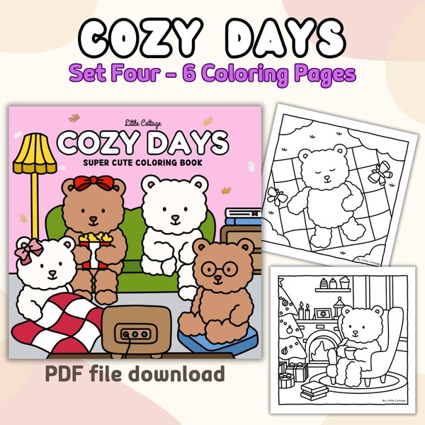 Cozy Coloring Book - Etsy