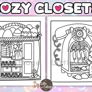 Cozy Closets: Cute and Cozy Coloring Book for Adults and Kids | PDF ...