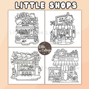 Little Shops: 10 Super Cute Coloring Pages | Charming Shops With ...