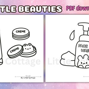 Little Beauties: Bold and Easy Coloring Pages Fun and Relaxing Cosmetic ...