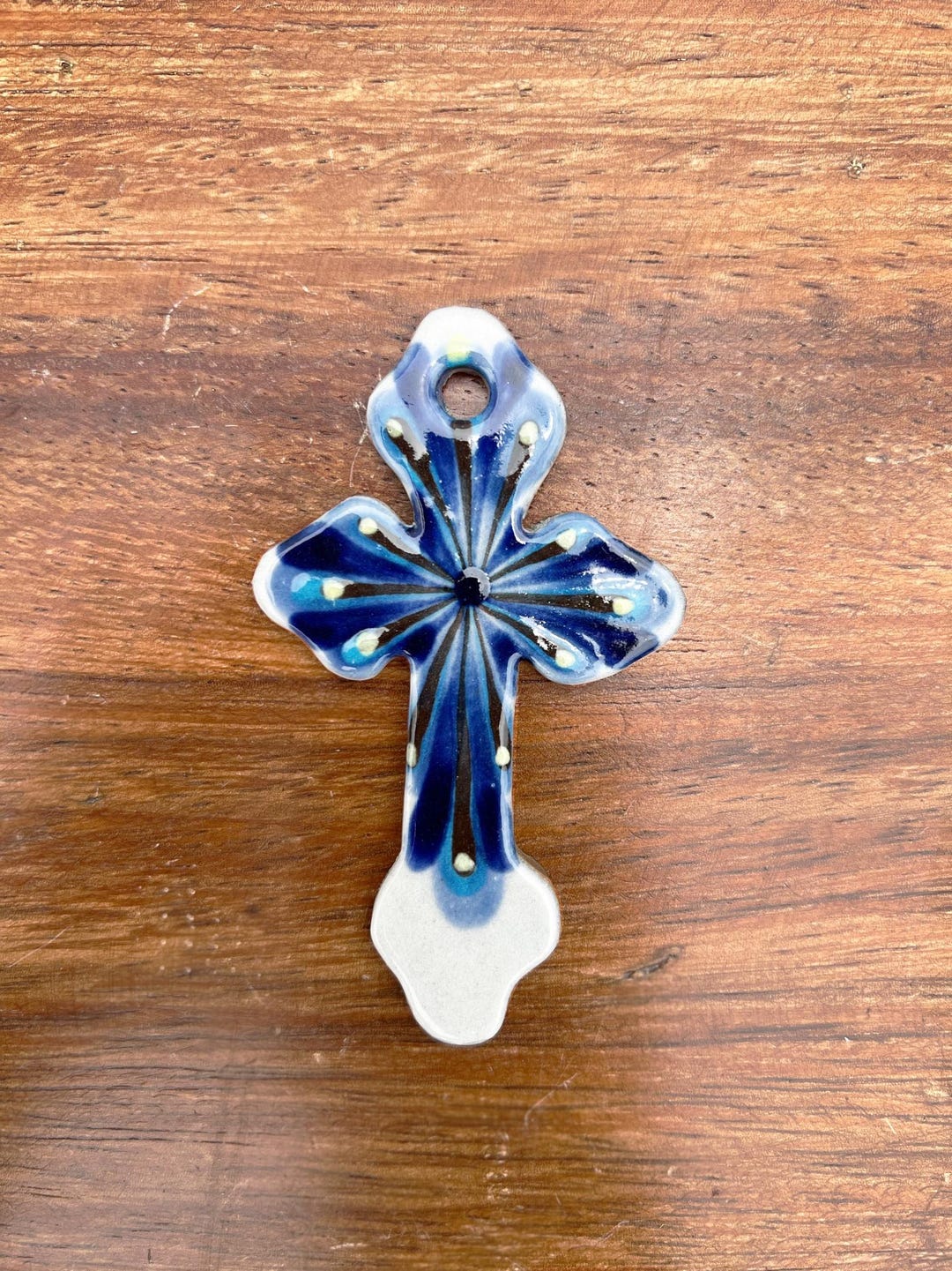 Hand-painted Atitlan Ceramic Cross - Wall Hanging Home Decor From ...