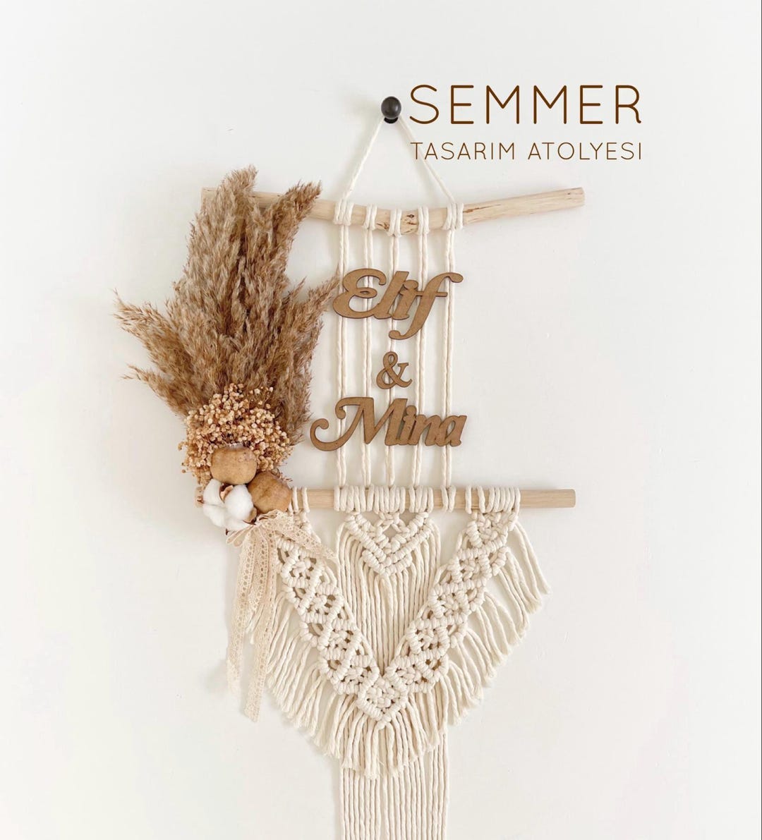 Personalized Macrame Boho Wall Decor - Dream Catcher Macrame - Door ...