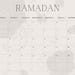 Calendrier du Ramadan 2025 imprimable, agenda du Ramadan, suivi du ...