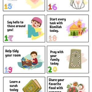 Ramadan Good Deeds Cards Printable Islamic Kids Activity Ramadan ...
