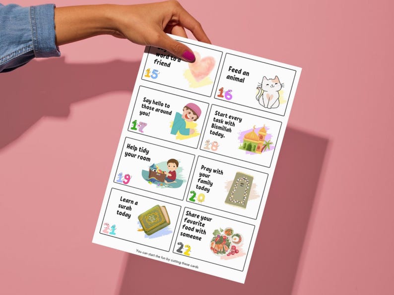 Ramadan Good Deeds Cards Printable Islamic Kids Activity Ramadan ...