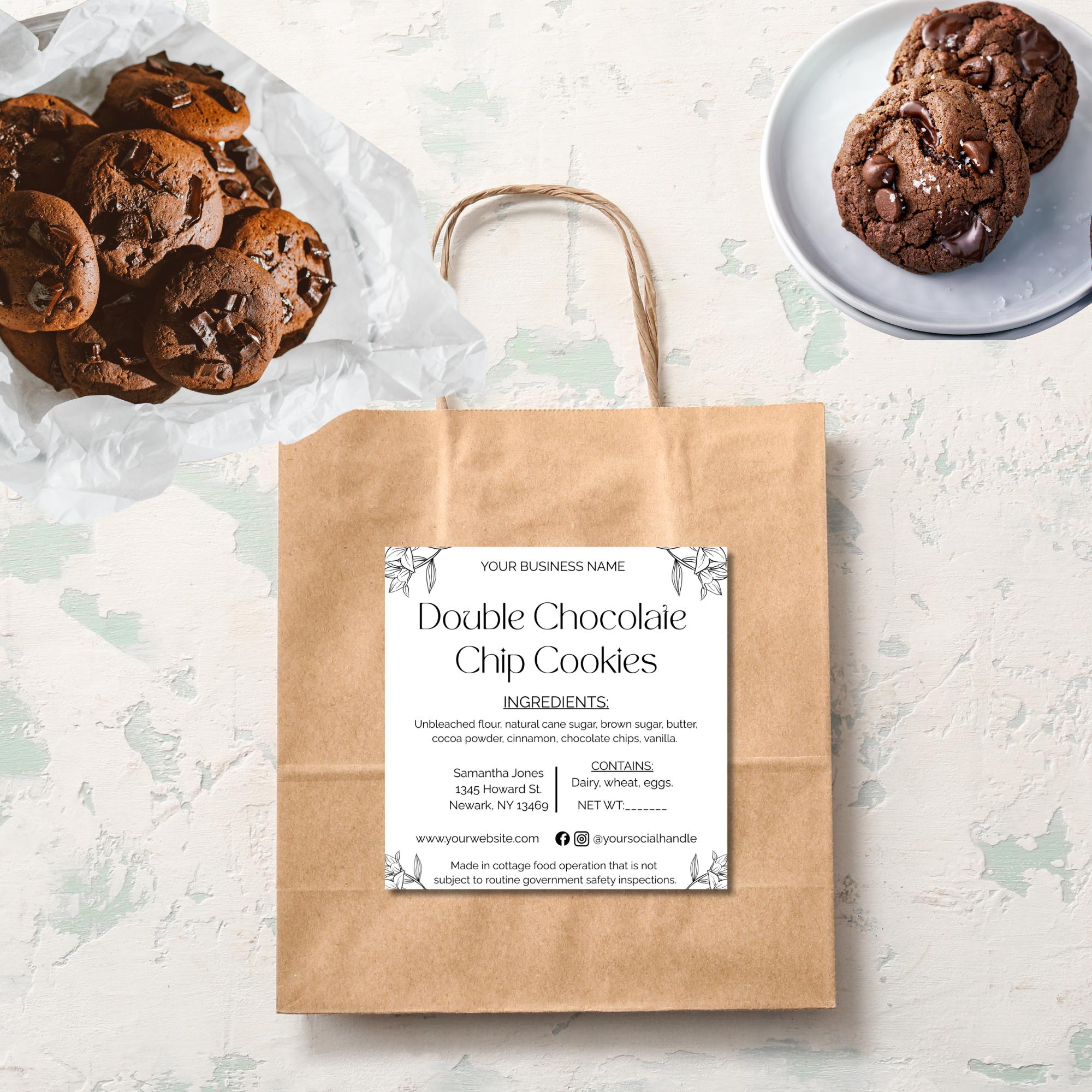 Boho-style Food Label Bundle: Editable Canva Templates (4 Colors ...