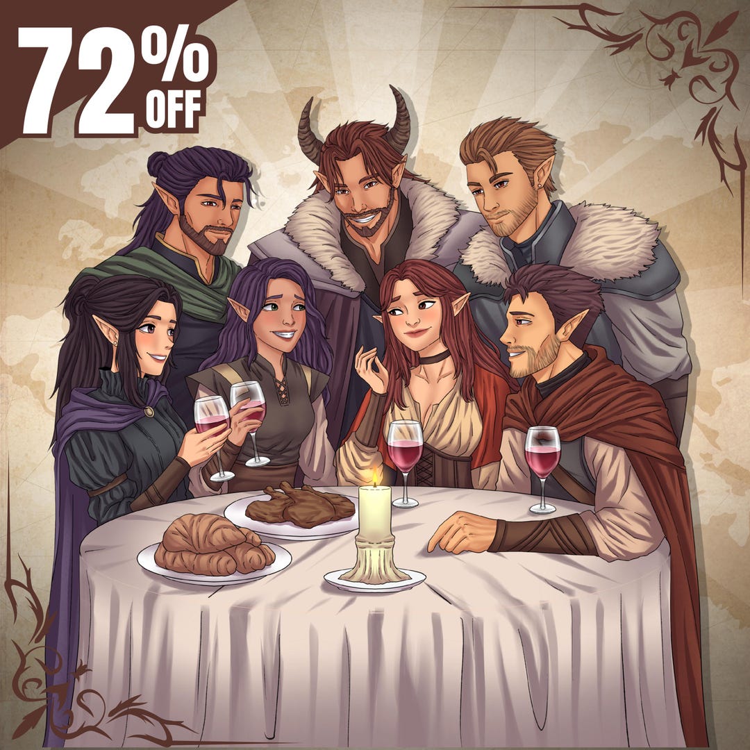 DND Party Art Commission, DND Party, Character Design, DND Commission ...