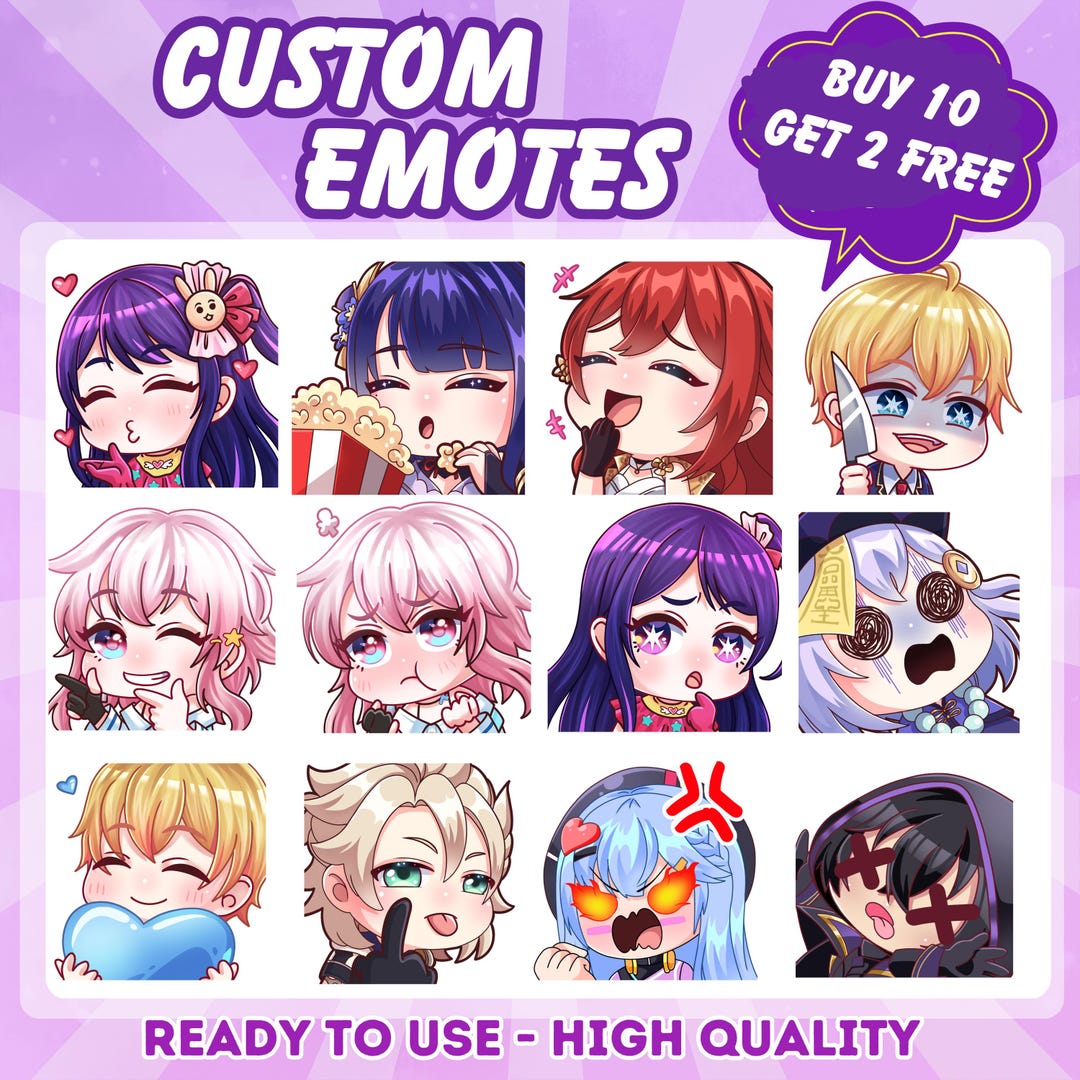 Custom Twitch Emotes, Kick Emotes, Twitch Emote for Streamer Twitch ...