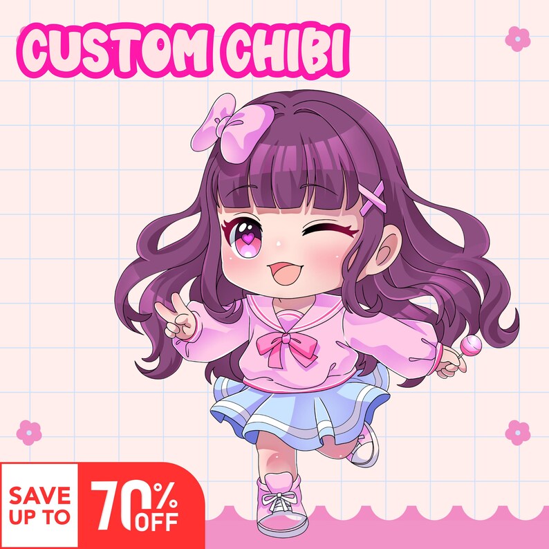 Custom Chibi Anime Character Commission Chibi Character Chibi Icon ...