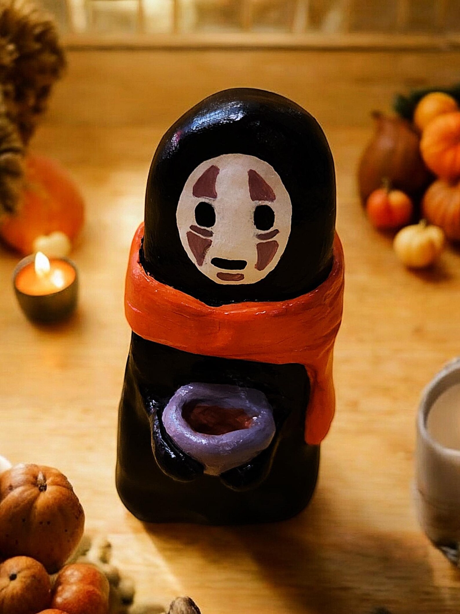 Spirited Away No Face Figure, Desk Decor , Polymer Clay , Studio Ghibli ...