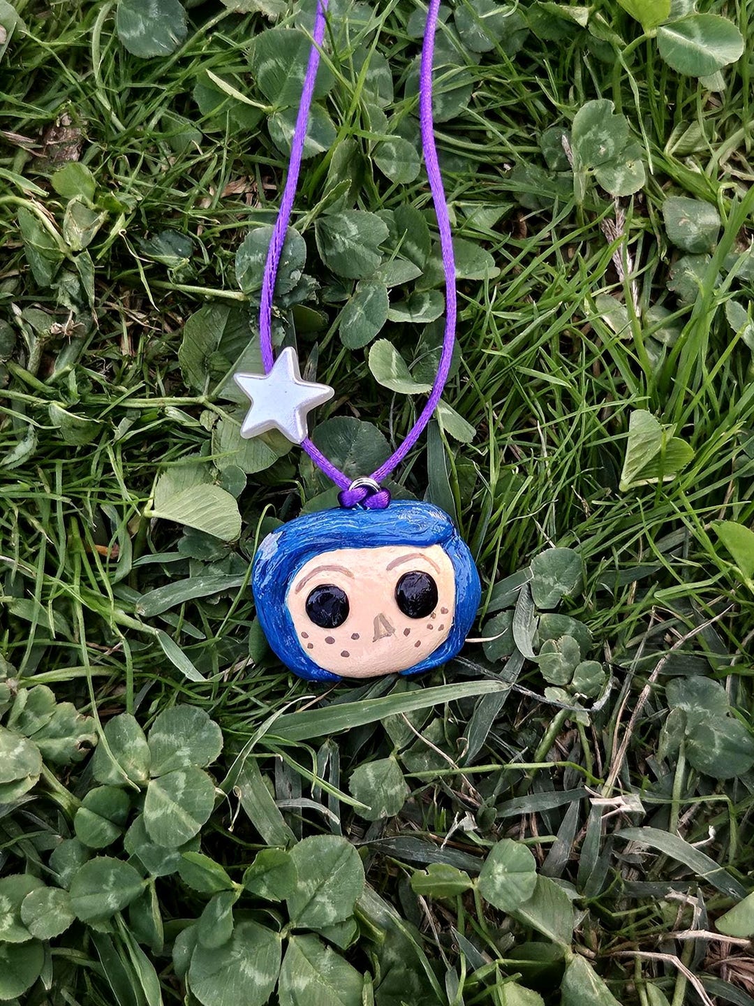 Coraline Necklace , Animation ,charm, Polymer Clay, Coraline Movie - Etsy