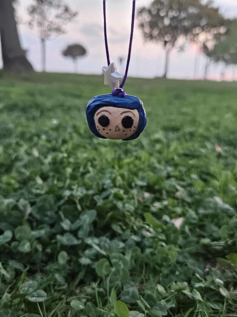 Coraline Necklace , Animation ,charm, Polymer Clay, Coraline Movie - Etsy