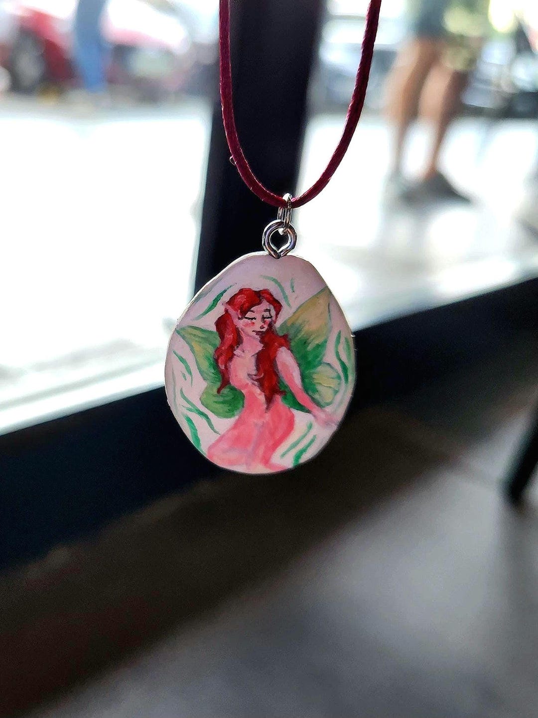 Polymer Clay Fairy Girl , Fairycore , Drawing , Necklace - Etsy