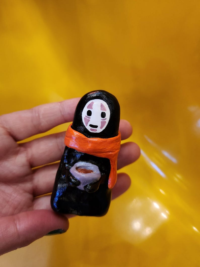 Spirited Away No Face Figure, Desk Decor , Polymer Clay , Studio Ghibli ...