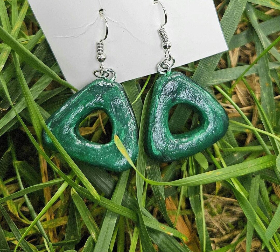 Polymer Clay Coraline Seeing Stone Earrings , Looking Stone - Etsy