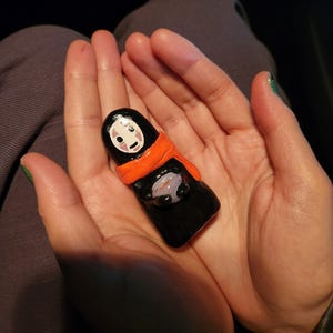 Spirited Away No Face Figure, Desk Decor , Polymer Clay , Studio Ghibli ...