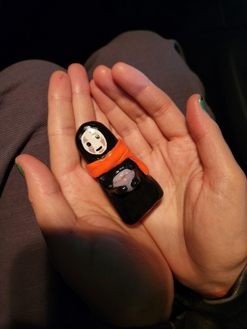 Spirited Away No Face Figure, Desk Decor , Polymer Clay , Studio Ghibli ...