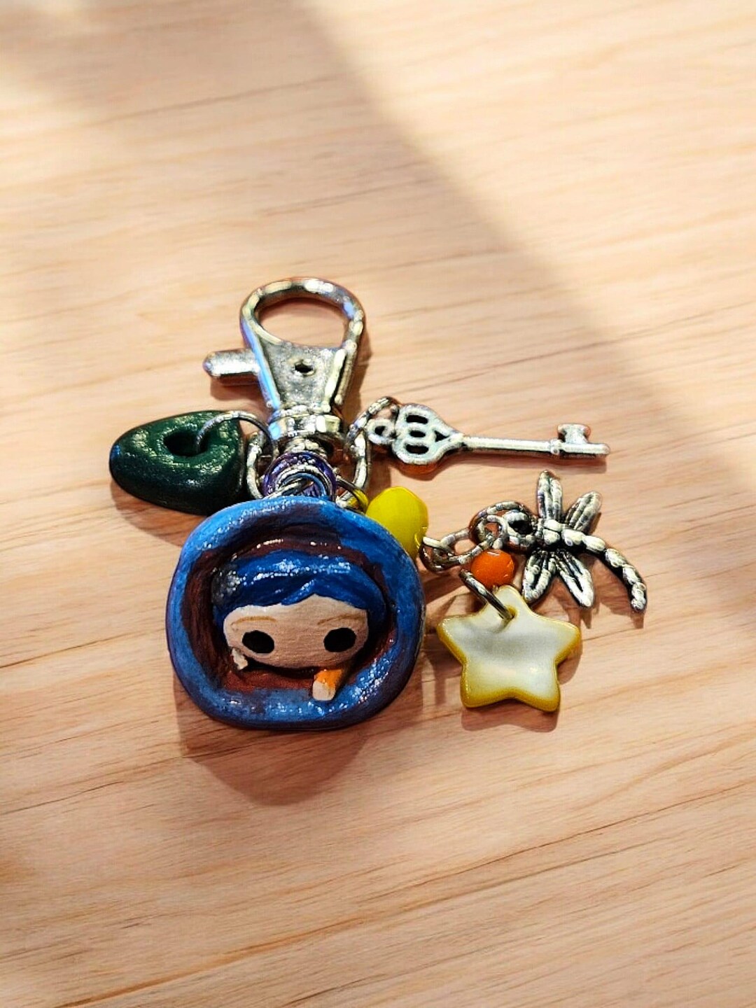 Coraline Movie Charms Keychain, Bag Charm, Polymer Clay Keychain, Gift ...