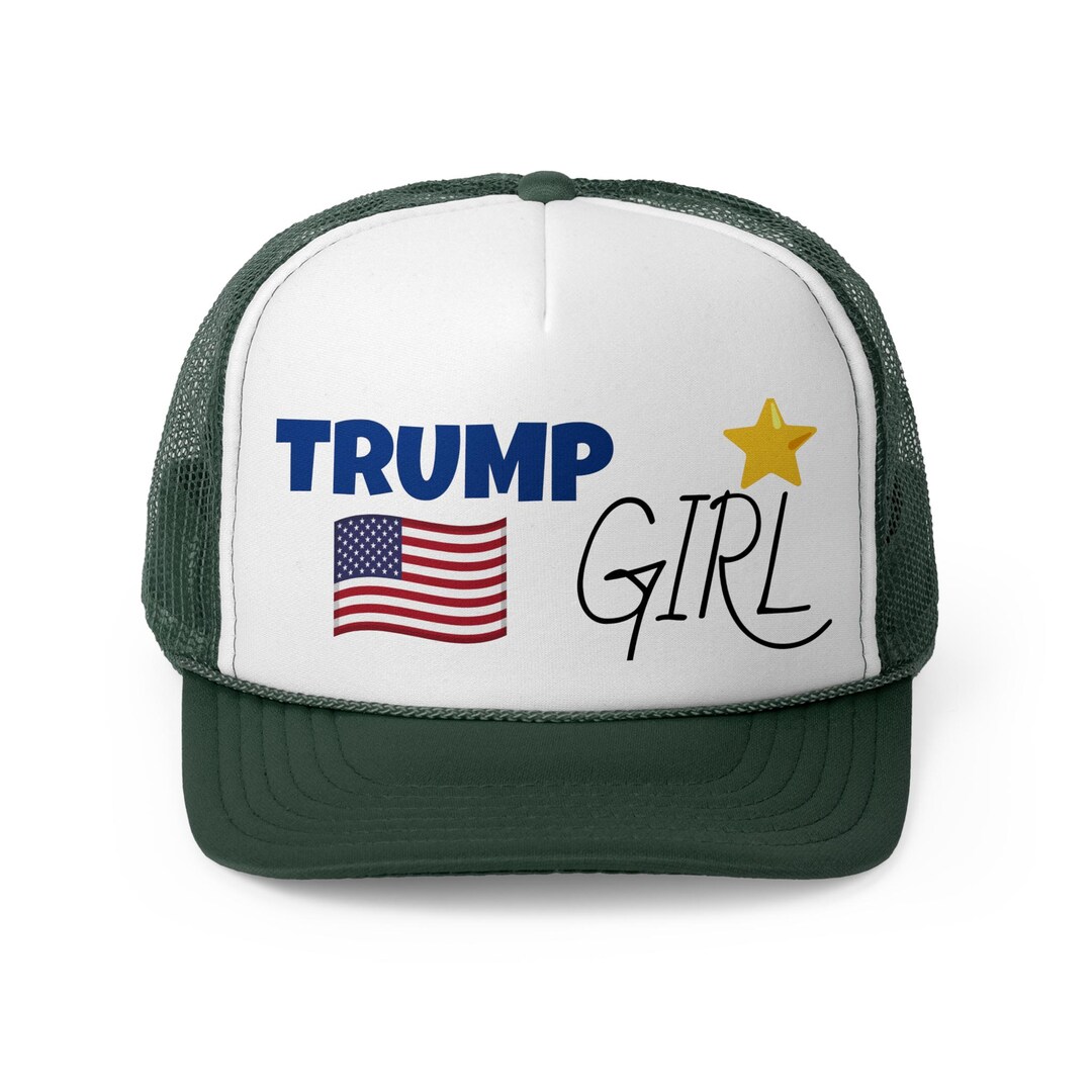 Trump Girl Trucker, Trump 2024, MAGA Hat, Conservative Cap, Trump ...
