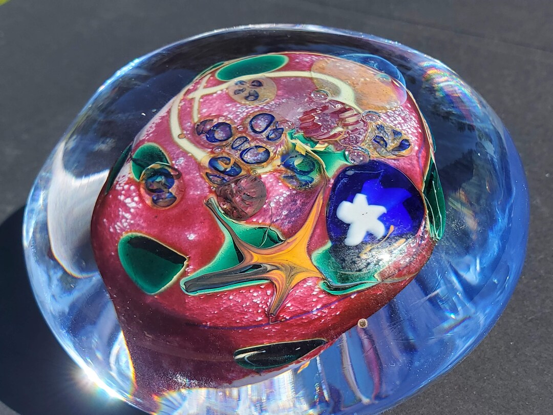 Handmade Sea Life Glass Paperweight: Red Tide, Starfish - Etsy