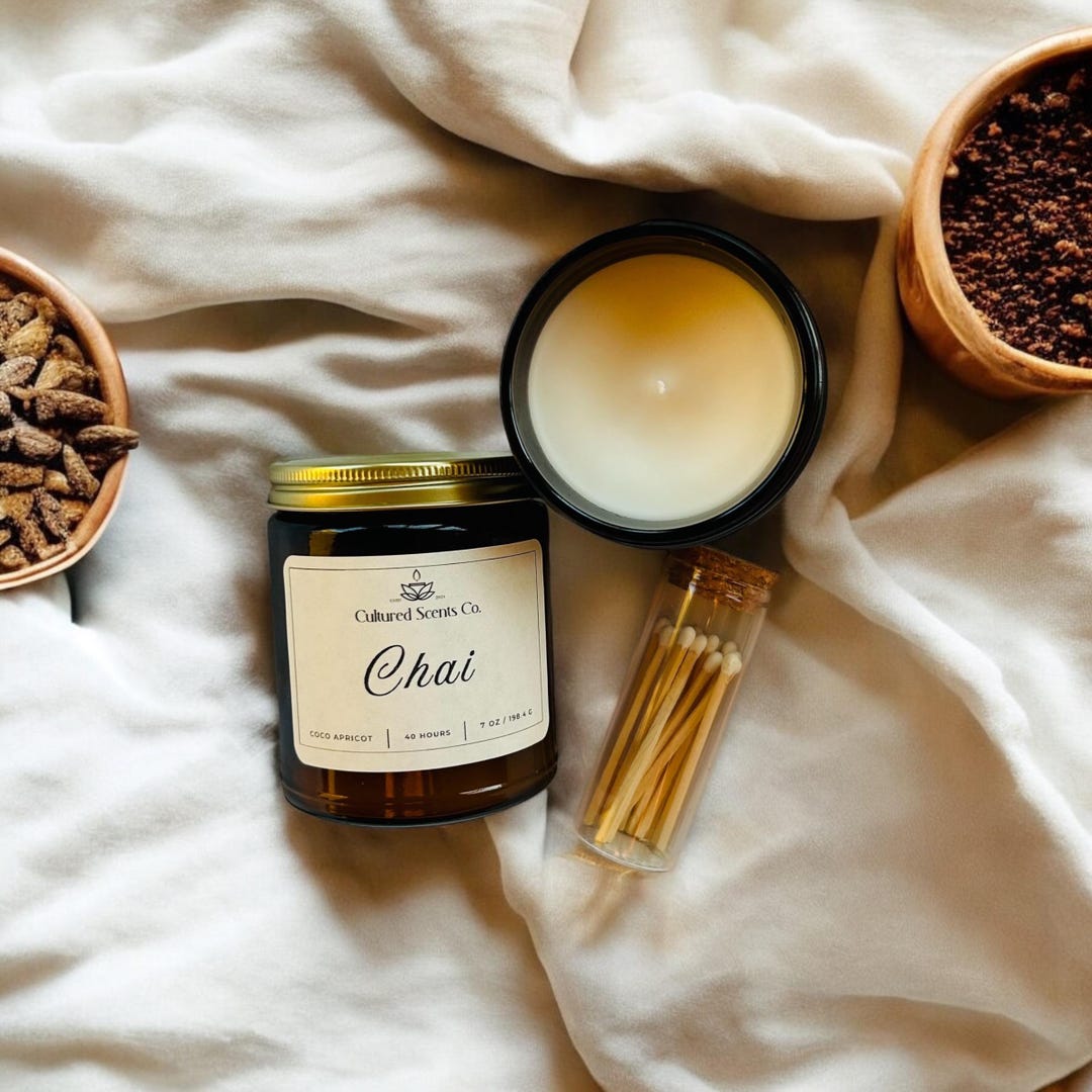 Chai - Chai Scented Candle, Warm and Cozy Scents, India and South Asian ...