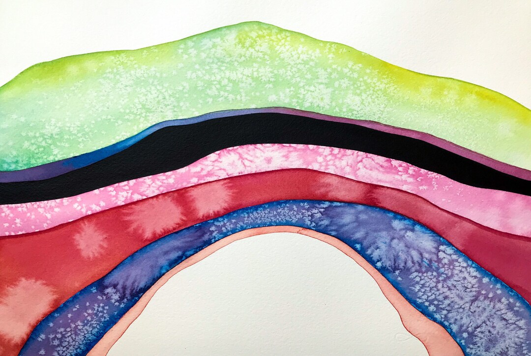 The Rainbow Bridge - Original Watercolor Painting - Etsy