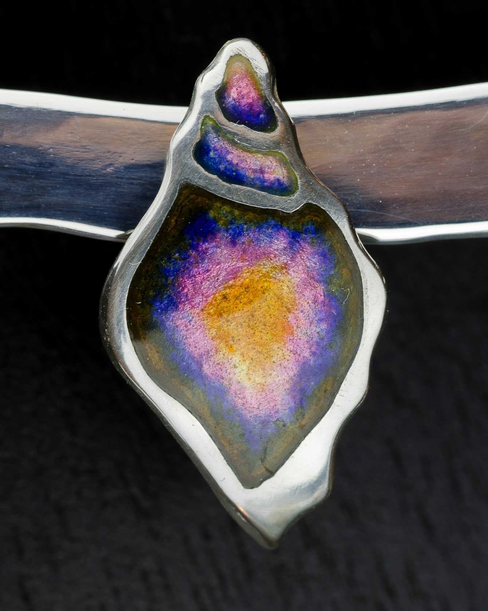 Purple Conch Champleve Enameled Pendant - Etsy