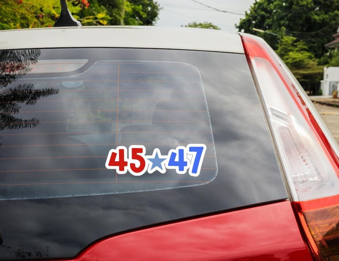 Trump 45 Decal, 45 Sticker, Window Decal, Trump 2024, Premium Vinyl ...