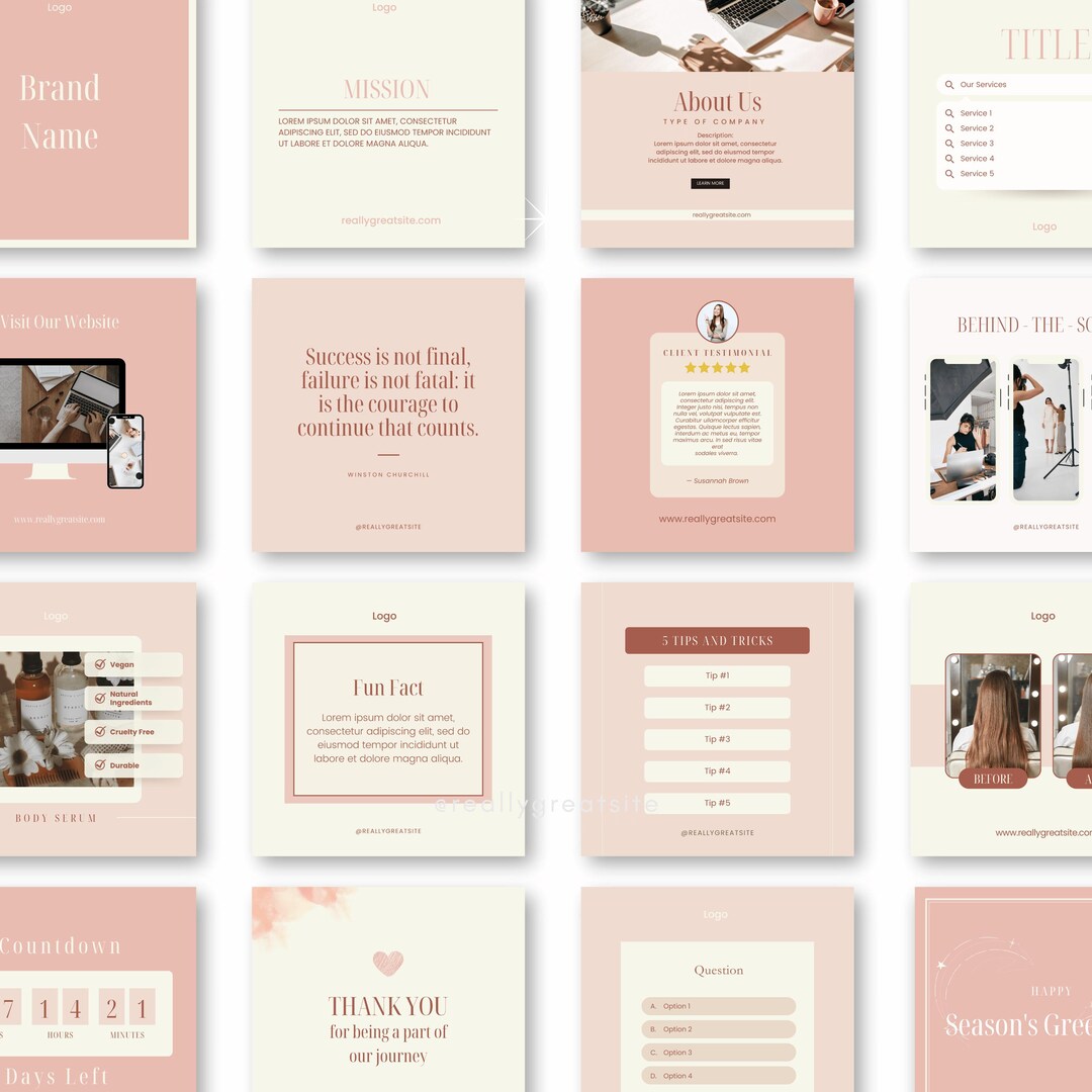 Editable Social Media Templates for Small Businesses Canva Instagram ...
