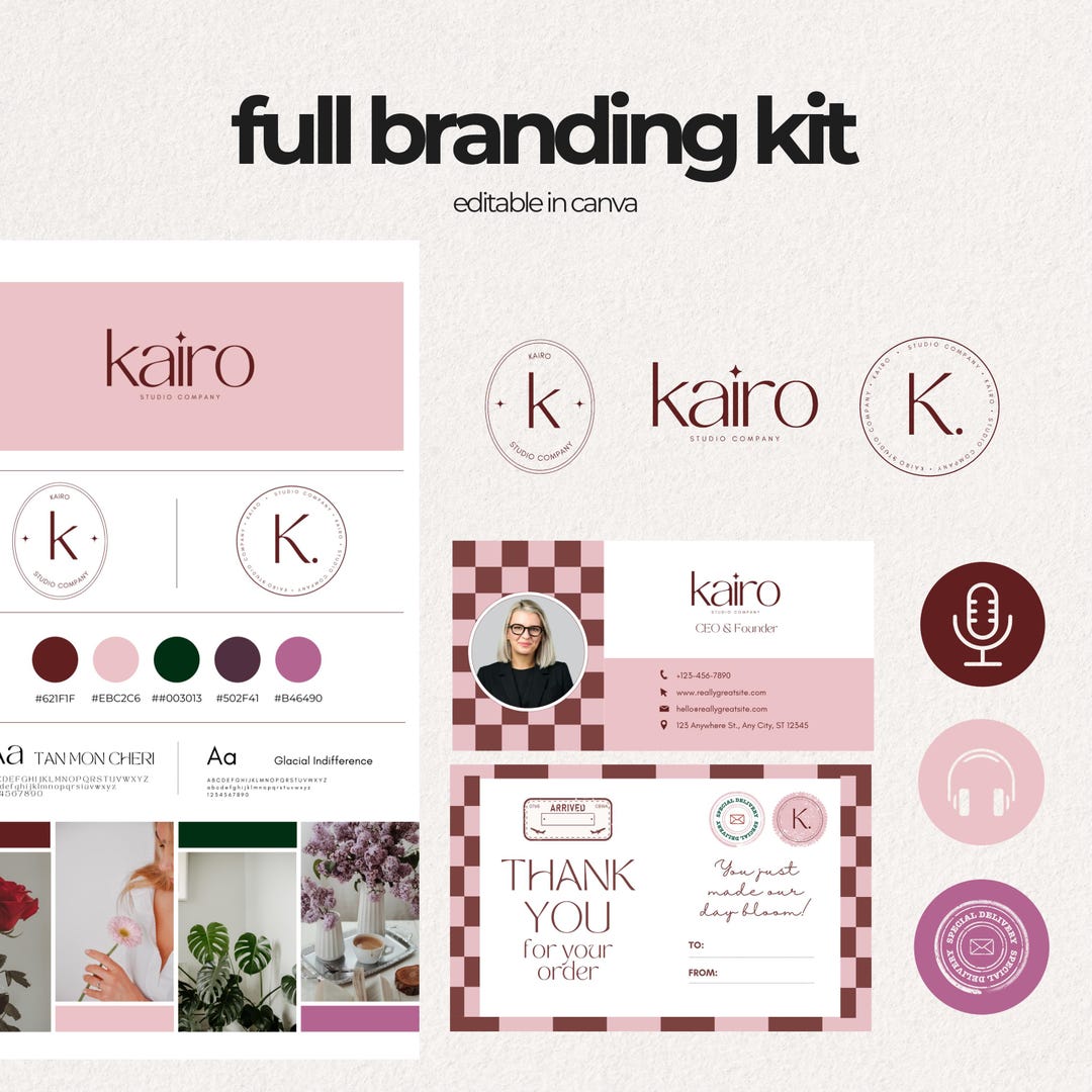 Editable Canva Branding Kit, Small Business Brand Identity (digital ...