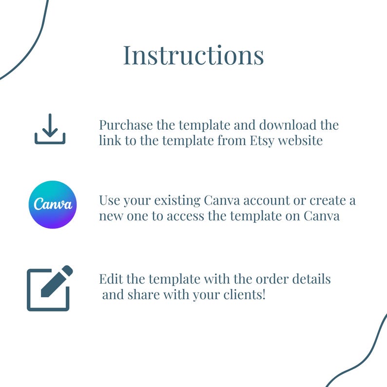 Order Form Template, Editable Canva Template, Customizable Product ...