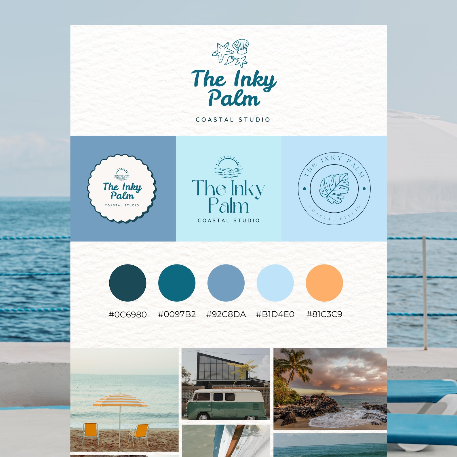 Coastal Branding Kit, Mini Branding Kit, Brand Identity Kit, Branding ...