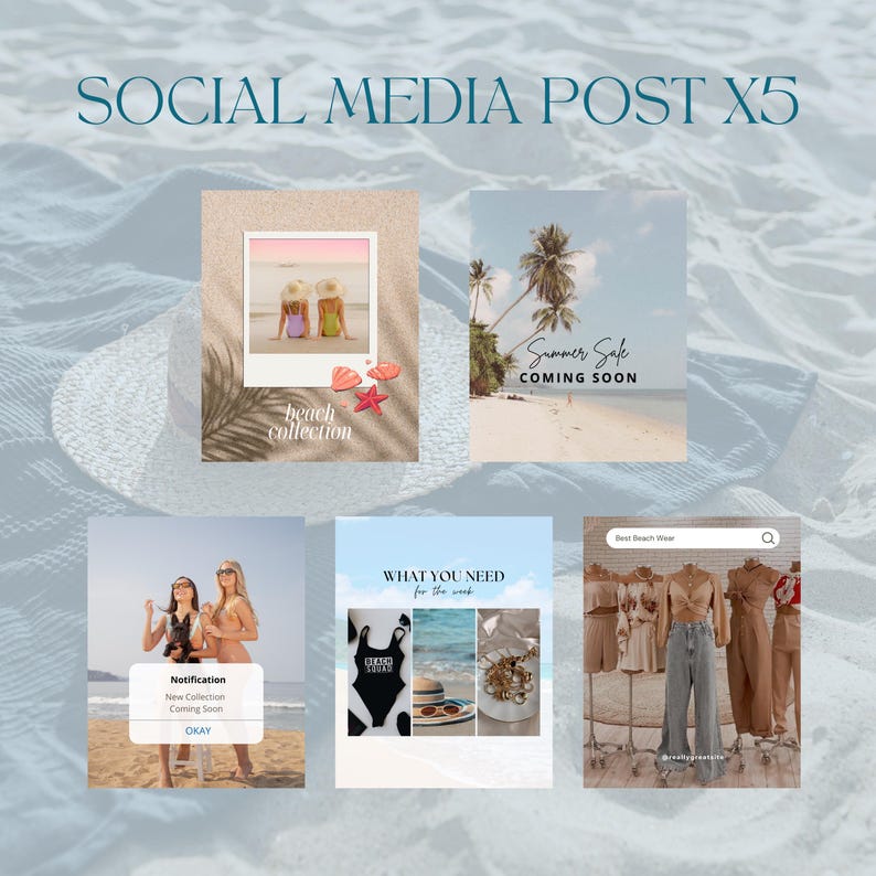 Coastal Branding Kit, Mini Branding Kit, Brand Identity Kit, Branding ...