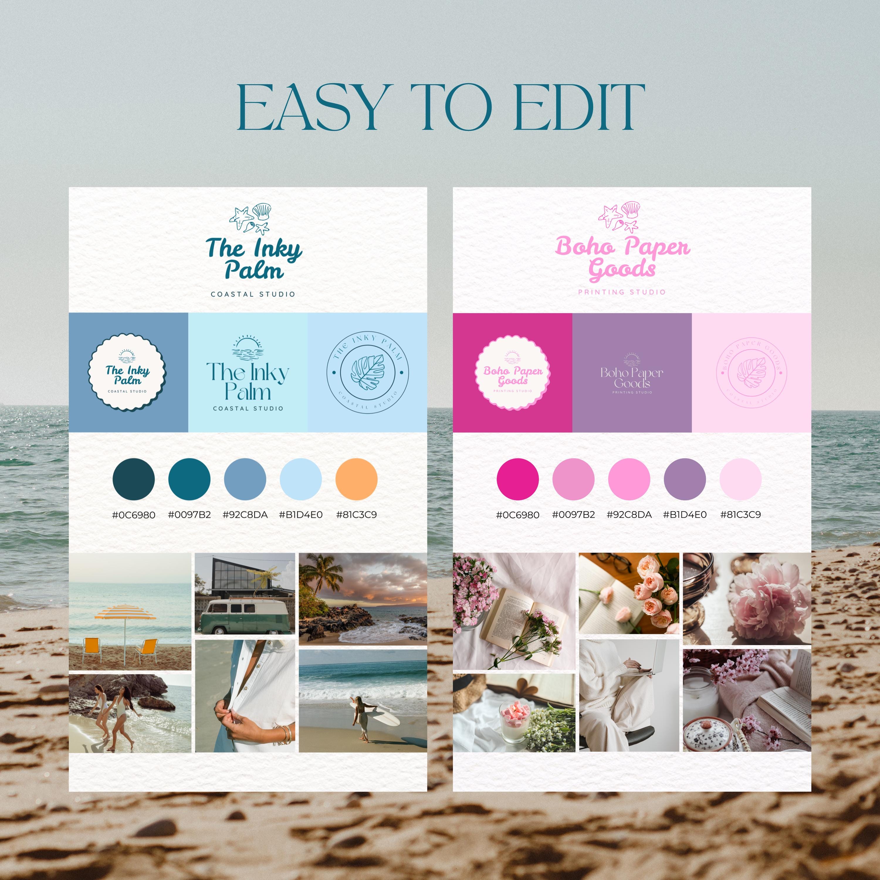 Coastal Branding Kit, Mini Branding Kit, Brand Identity Kit, Branding ...